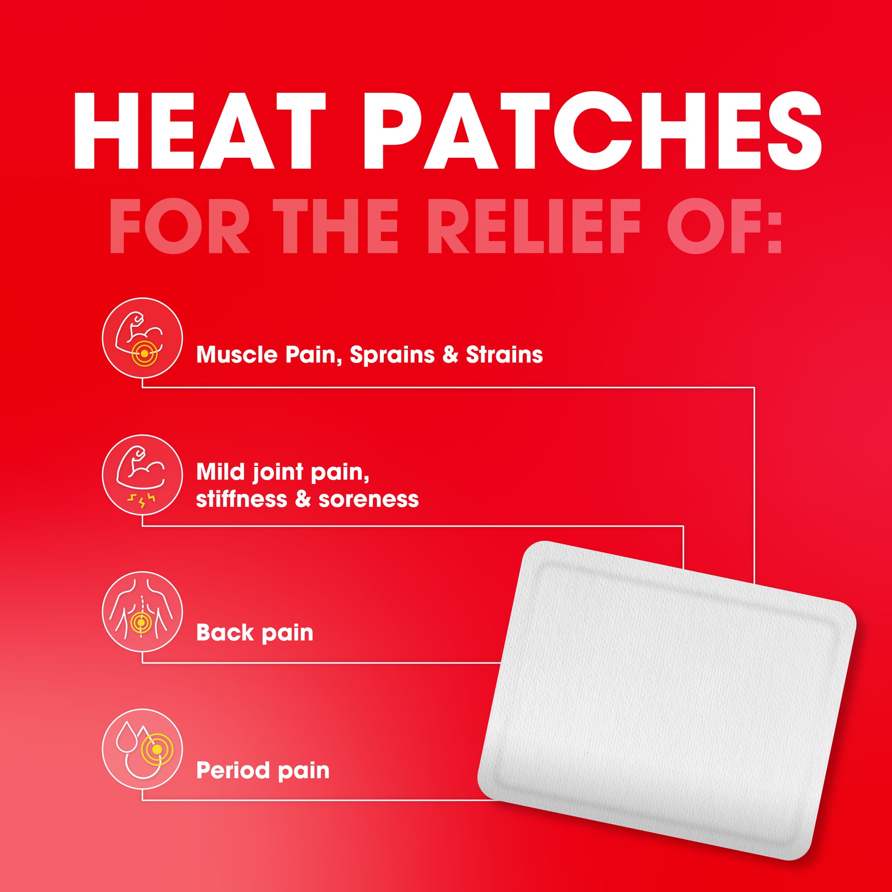Heat Patch Regular 5 Pack - Pain Away Australia